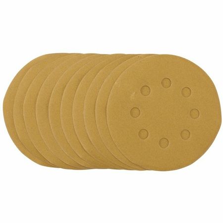 Draper 58340 Gold Sanding Discs with Hook & Loop, 125mm, 240 Grit (Pack ...