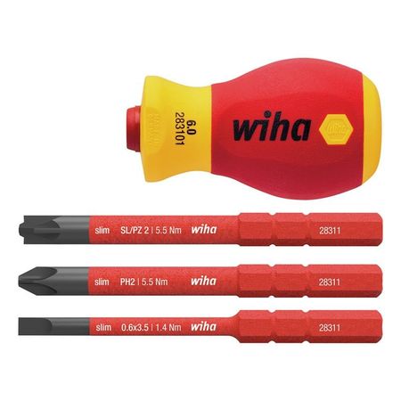 Wiha SoftFinish® electric slimVario Stubby Screwdriver Set, 4 Piece ...