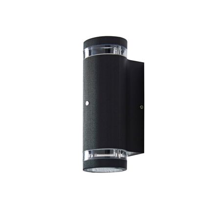 Zinc ZN-35685-BLK Helix Up/Down Wall Light with Photocell Sensor from £ ...
